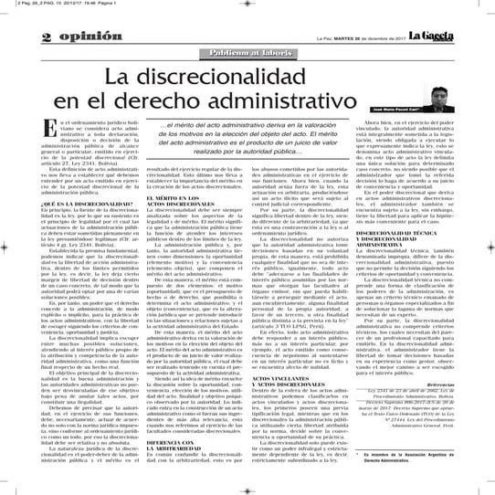 La discrecionalidad en el derecho administrativo autor josé maría ...