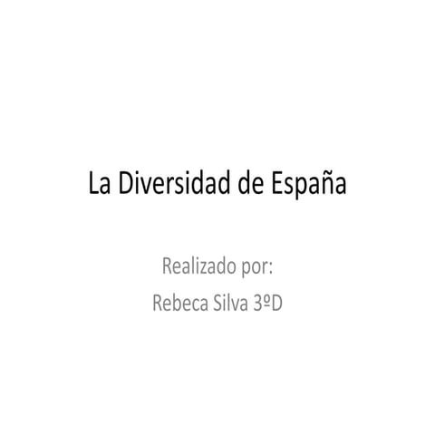 La diversidad de España | PPTX