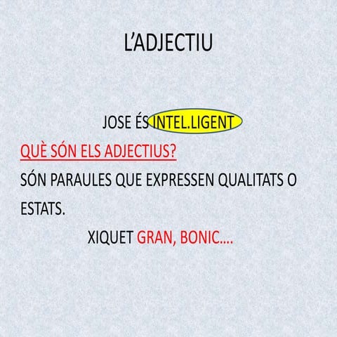 L’adjectiu | PPTX