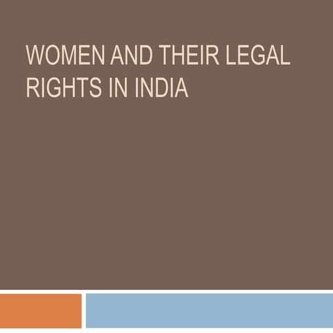 Women and their legal rights in India_WomenPowerConnect | PPT