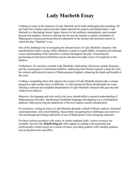 Lady Macbeth Ambition Essay.pdf