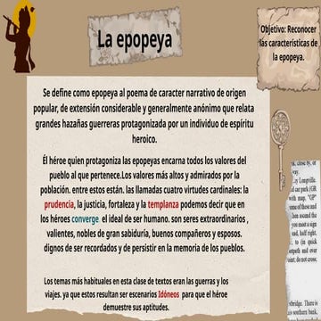 La epopeya 8 básico , Unidad 1 de lengu | PPTX