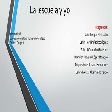 Mi escuela y yo | PPTX