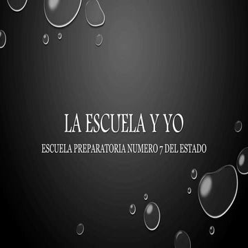 Mi escuela y yo | PPTX