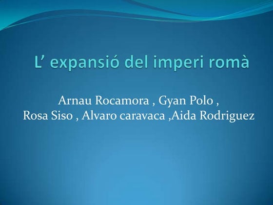 IMPERI ROMÀ I | PPTX