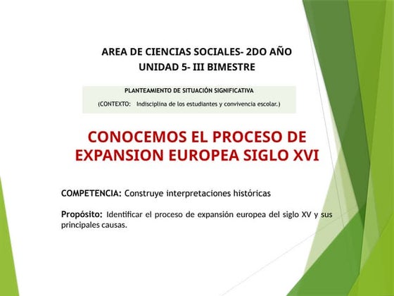 La Expansión Europea de los siglos XV y XVI | PPT