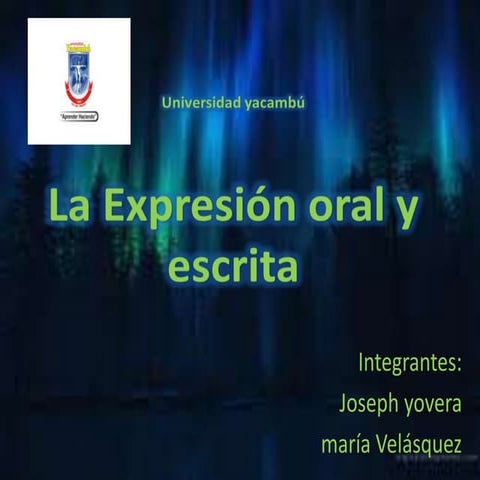 Expresiones , comunicacion oral y escrita | PPT