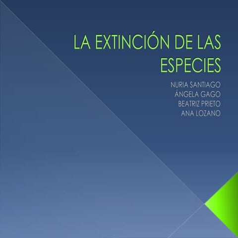 Extinción de las especies | PPTX