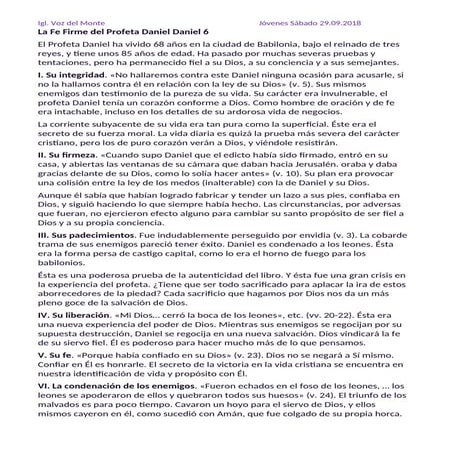 La Fe Firme del Profeta Daniel Daniel 6.docx