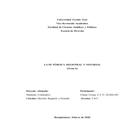 La fe publica registral y notarial | DOC