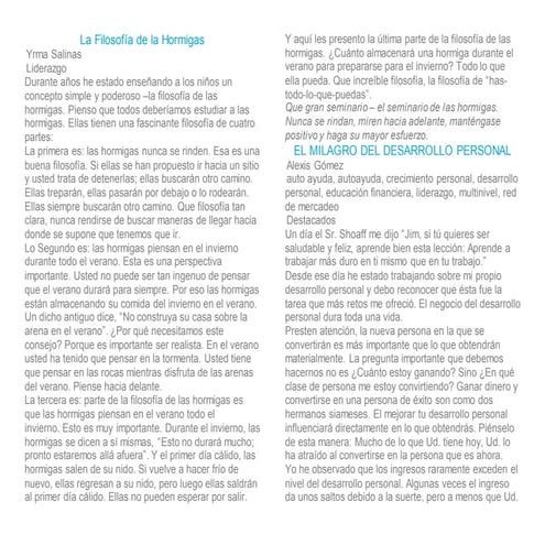 La filosofía de la hormigas | DOCX