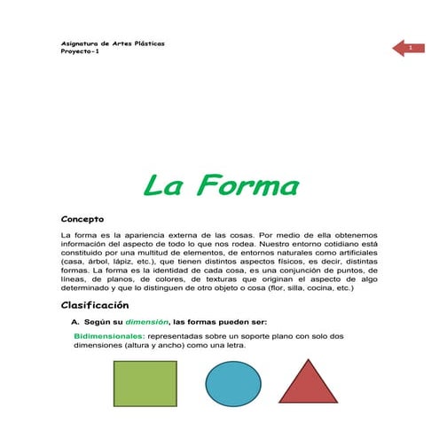 La forma arte | DOCX