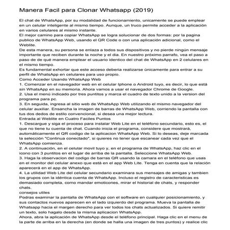 Manual de WhatsApp Web | PDF