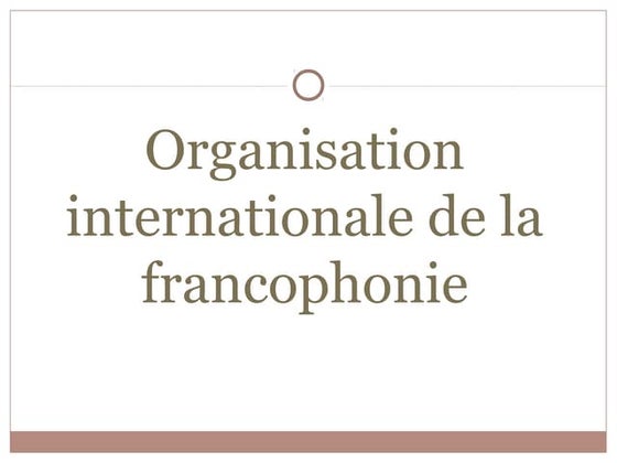 La francofonía | PPTX