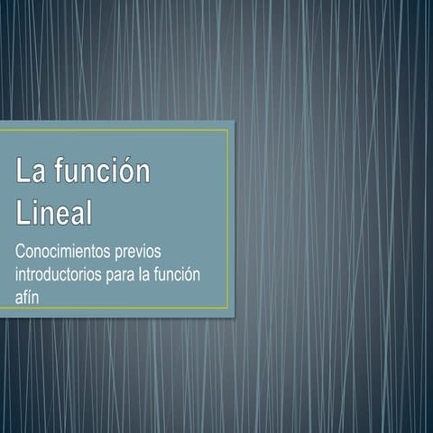 La función lineal | PPTX | Science
