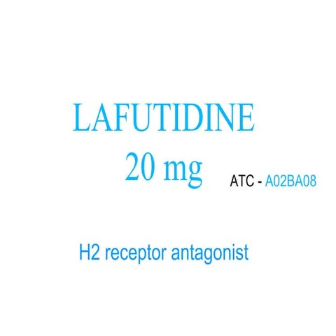 Lafutidine, Second generation histamine H2 receptor antagonist | PDF