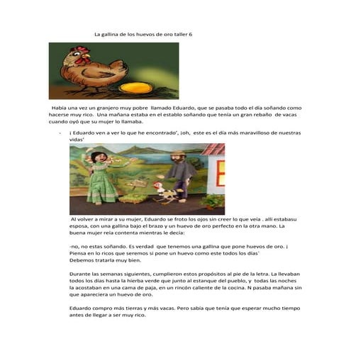 La gallina de los huevos de oro | PPTX