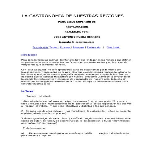 La gastronomia de nuestras regiones | DOCX | Cooking | Food & Drink