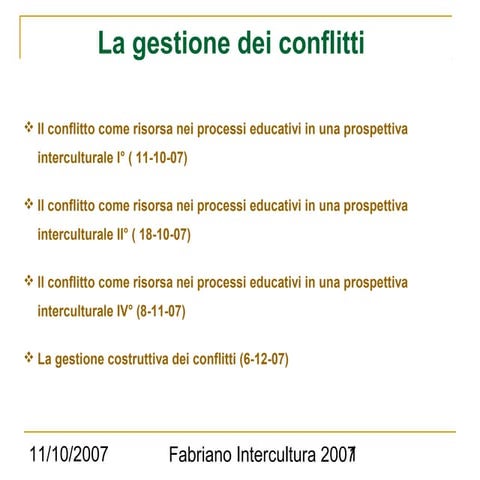 La gestione dei conflitti | PDF