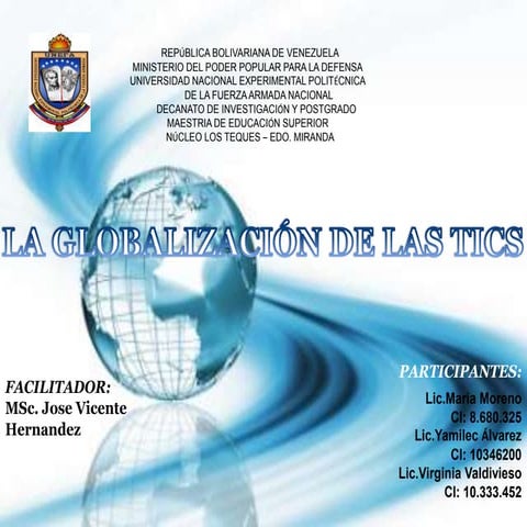 La globalizacion de las tics presentacion | PPTX