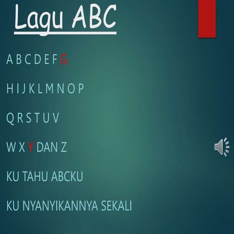 Lagu ABC Lagu ABCLagu ABCLagu ABCLagu ABC | PPT