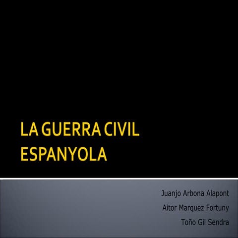 La Guerra civil española | PPT