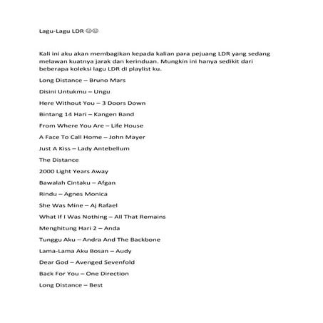 Theme Song LDR Part 2 | PDF