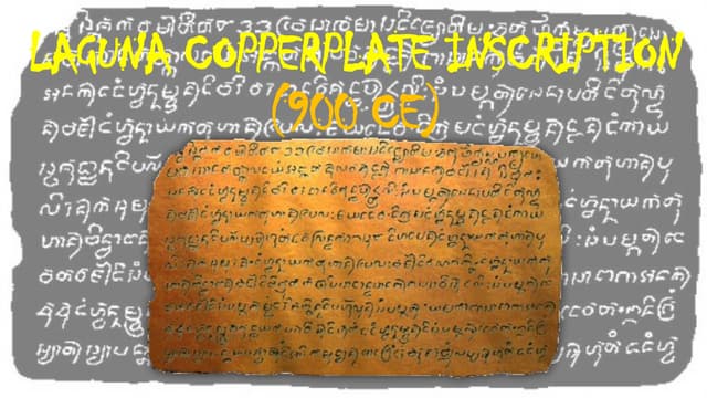 Laguna Copperplate Inscription - Readings in Philippine History | PPTX