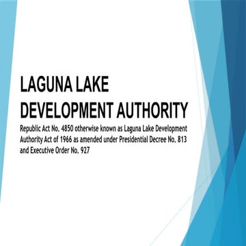 LAGUNA LAKE DEVELOPMENT AUTHORITY CASE LAW | PPTX