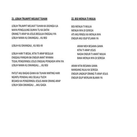 Lagu rohani | DOCX