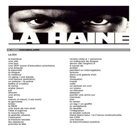 La Haine Revision Notes | PDF