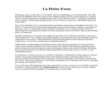 L36 la haine character analysis | PPT