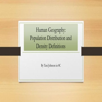 Human Geography | PPT