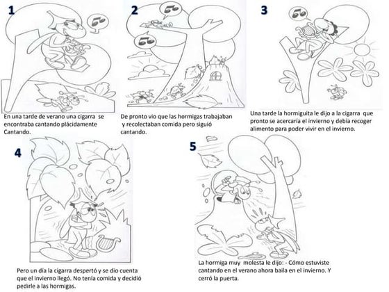 Hojas De Trabajo Sobre El Saltamontes Y La Hormiga 1.300+ Hormigas