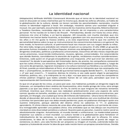 La identidad nacional | PDF