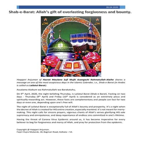 Haqqani Anjuman: Ramadan 2022 Sehri & Iftar | PDF