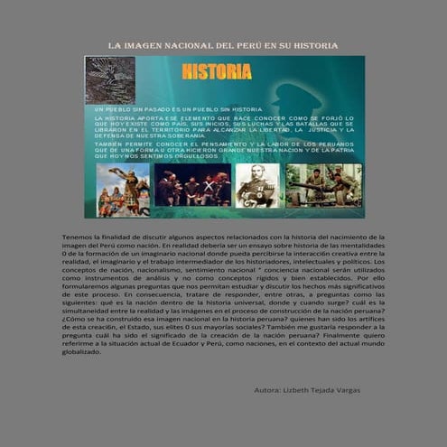 La imagen nacional del perú en su historia | PDF