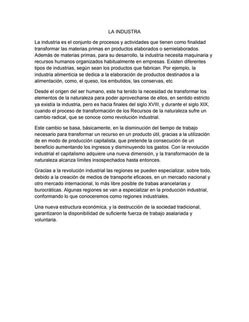 Tipos de Industria | PPT