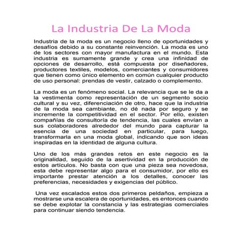 La Industria De La Moda.docx