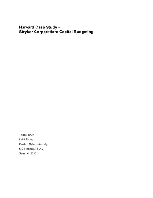 246401754 stryker-case | PDF | Business Accounting & Finance | Business