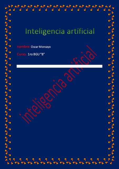 Inteligencia artificial | DOCX | Artificial Intelligence | Technology & Computing