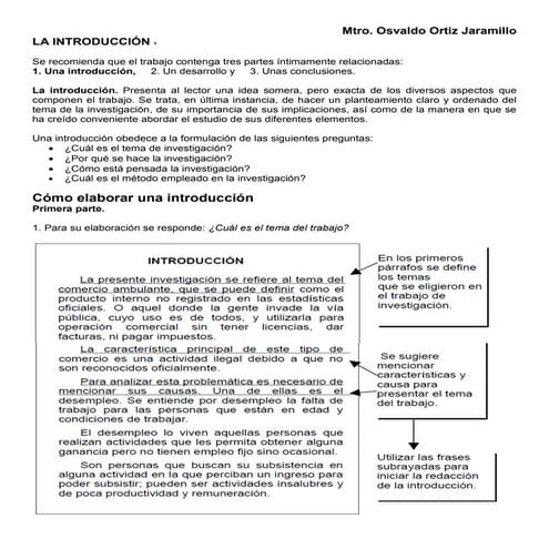 CÓMO ELABORAR Y DISEÑAR UNA INTRODUCCIÓN | PPTX