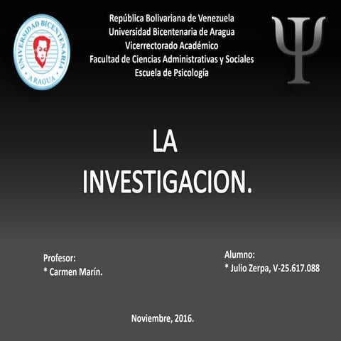 La investigacion | PPTX