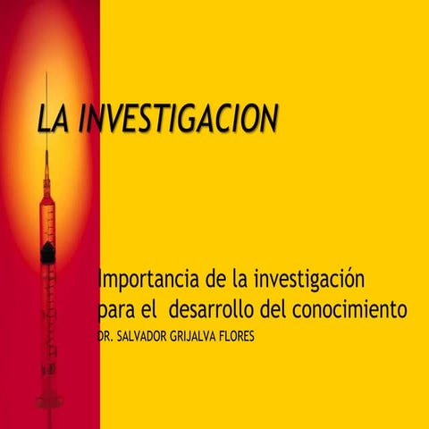 La investigacion unidad 1 | PPTX