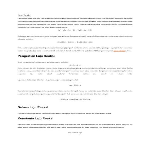 Laju reaksi | DOCX