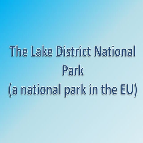 Lake District Revision | PPTX