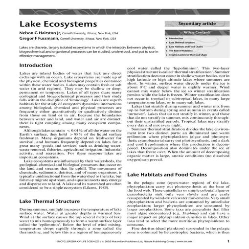 Lake as an ecosystems in terms of freshwater reservoir.pdf