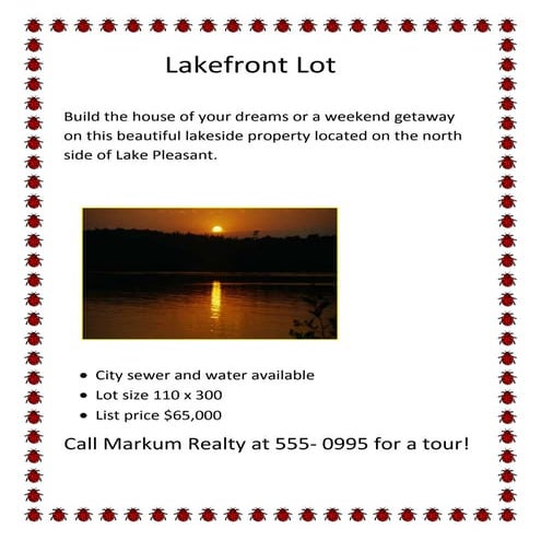 Lakefront lot | DOCX