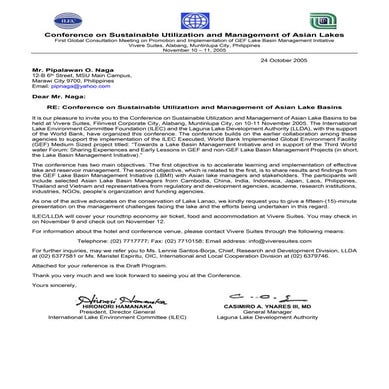 Lake lanao 13th wlc paper acceptance | PDF