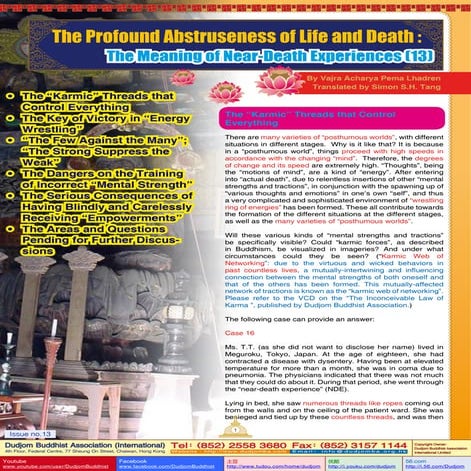 Lake of lotus(13) the profound abstruseness of life and deat | PDF